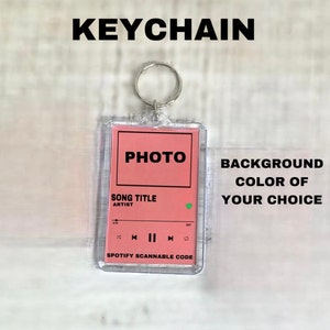 Custom Keychain, Song Keychain, Scannable, Keychain With Your Photo and ...