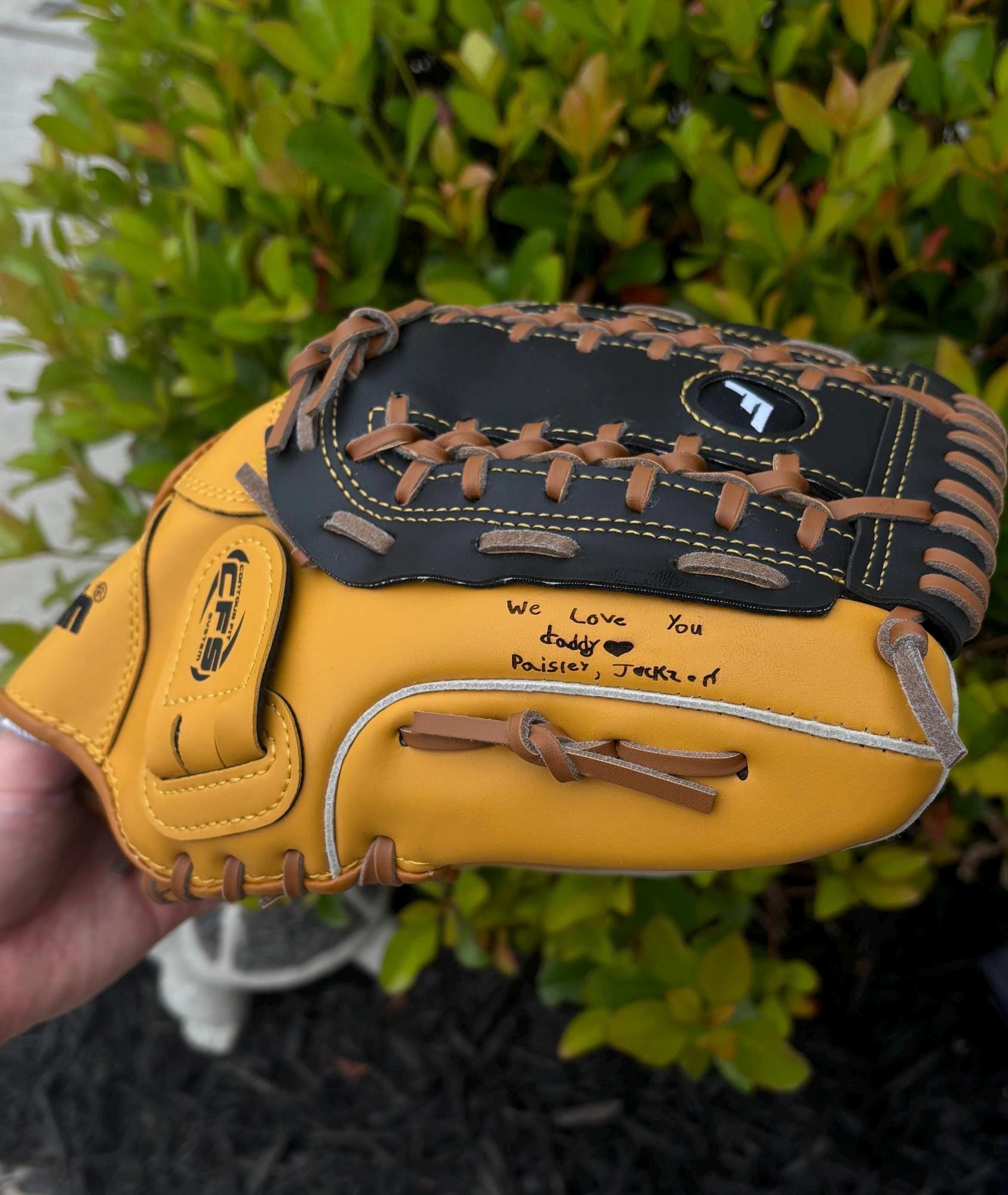 Engraved Baseball Glove, Personalized Softball Mit, Custom Photo ...