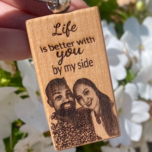 Personalized QR Code Keychain, Custom Engraved Keychain, Keychain With ...