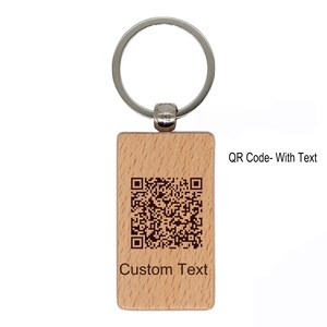 Personalized QR Code Keychain, Custom Engraved Keychain, Keychain With ...