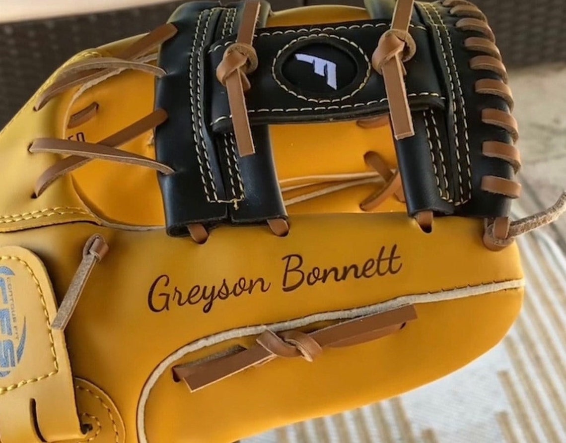 Personalized Engraved Baseball Glove, Custom Photo & Name - Etsy