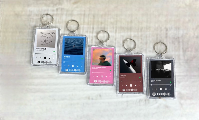 Custom Song Keychain Spot on Keychain Scannable Keychain - Etsy