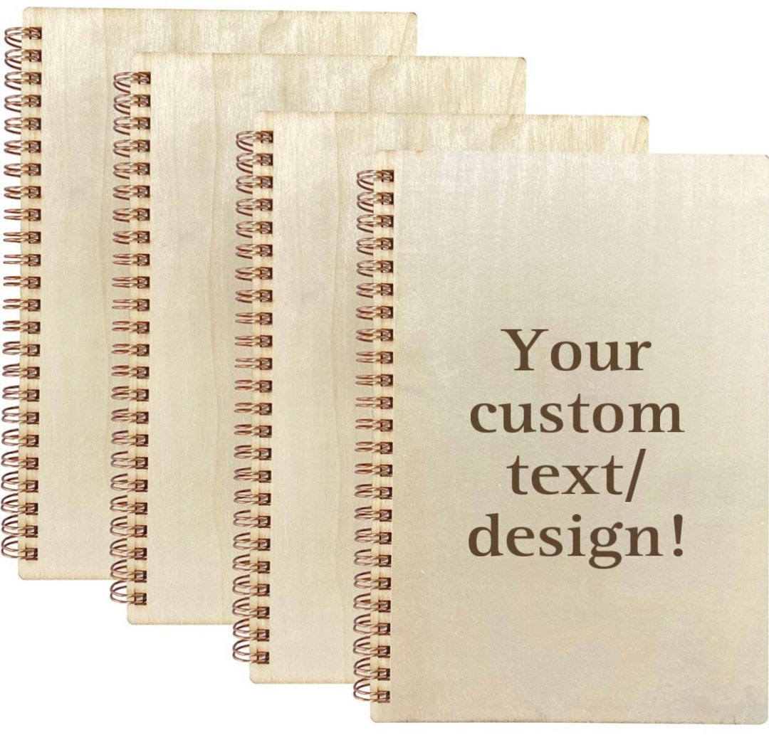 Personalized Wood Notebook, Engraved Custom Name Journal, Notebook With ...