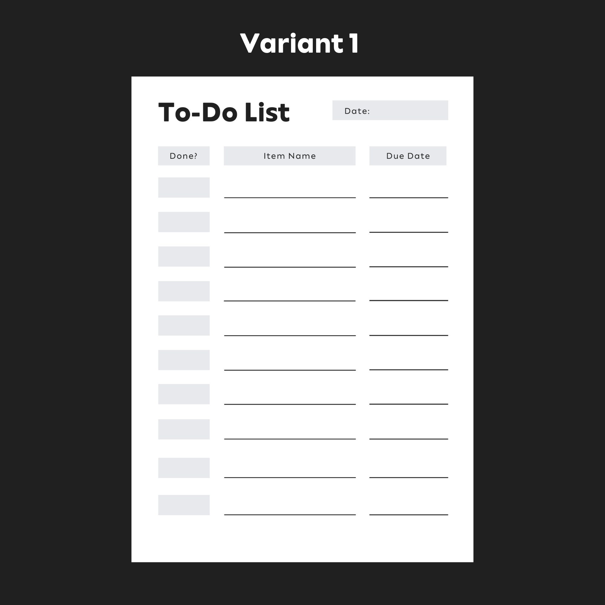 Minimal to Do List Printable, Task List Template, A4/A5 Sizes ...