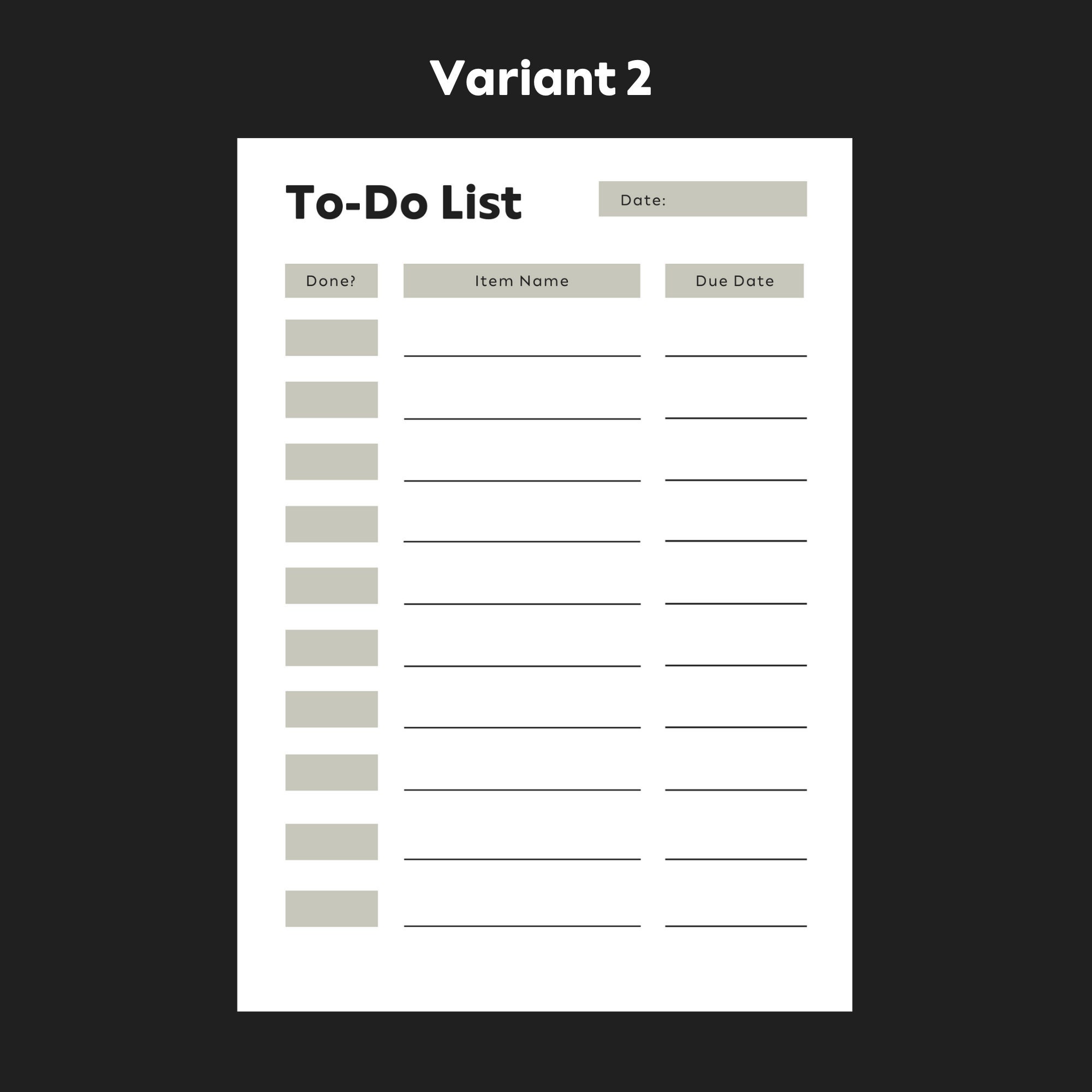 Minimal to Do List Printable, Task List Template, A4/A5 Sizes ...