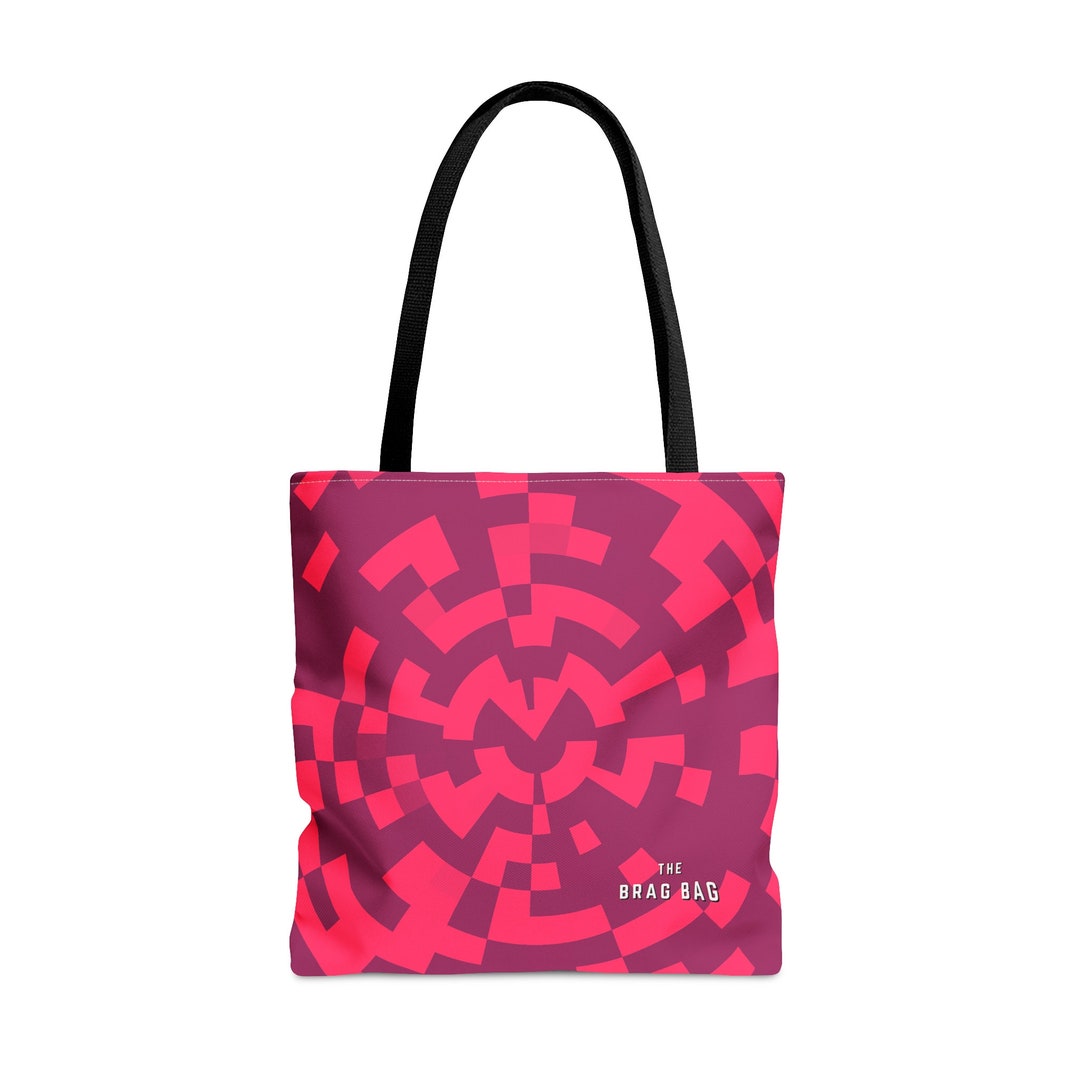 Magenta Polar Glitch Bag, Woman's Handbag, Tote Bag, Shopping Bag, Tote ...