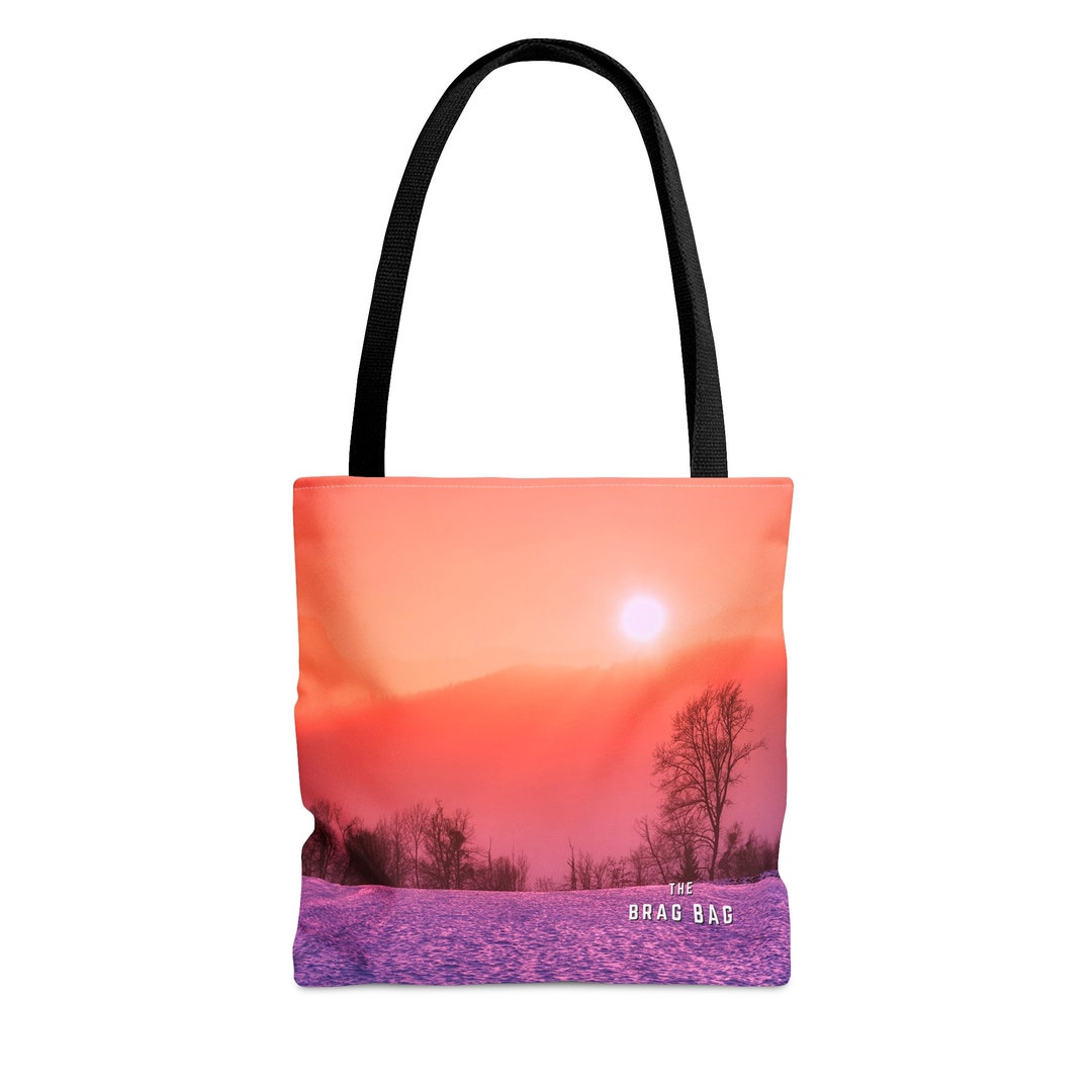 Pink Mountain Sky - Pink Bag, Pink Clouds Bags, Pink Sunset Sky Bags ...
