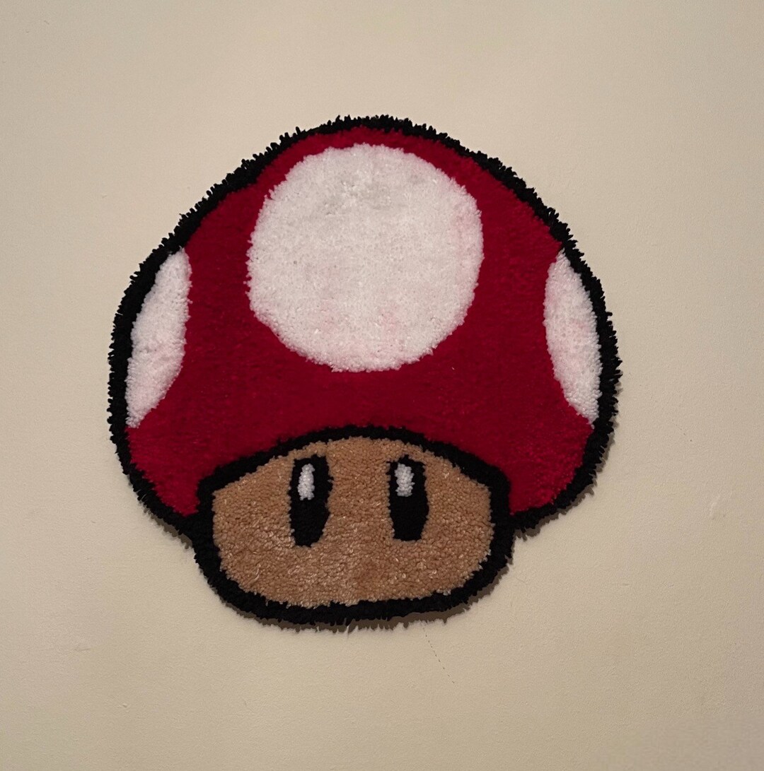 Mushroom Wall Rug Super Mario Mushroom Mario Wall Decoration Childrens ...