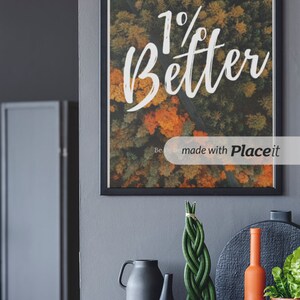 1% Better Every Day - Motivational Poster - Etsy