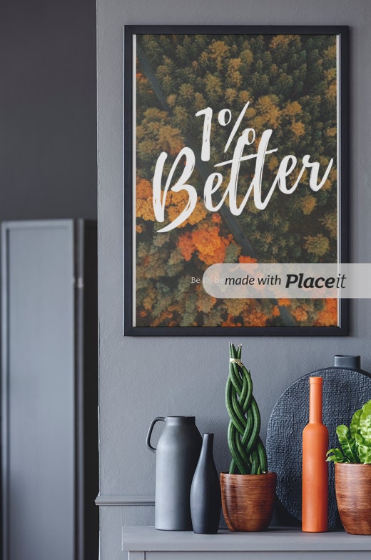 1% Better Every Day - Motivational Poster - Etsy