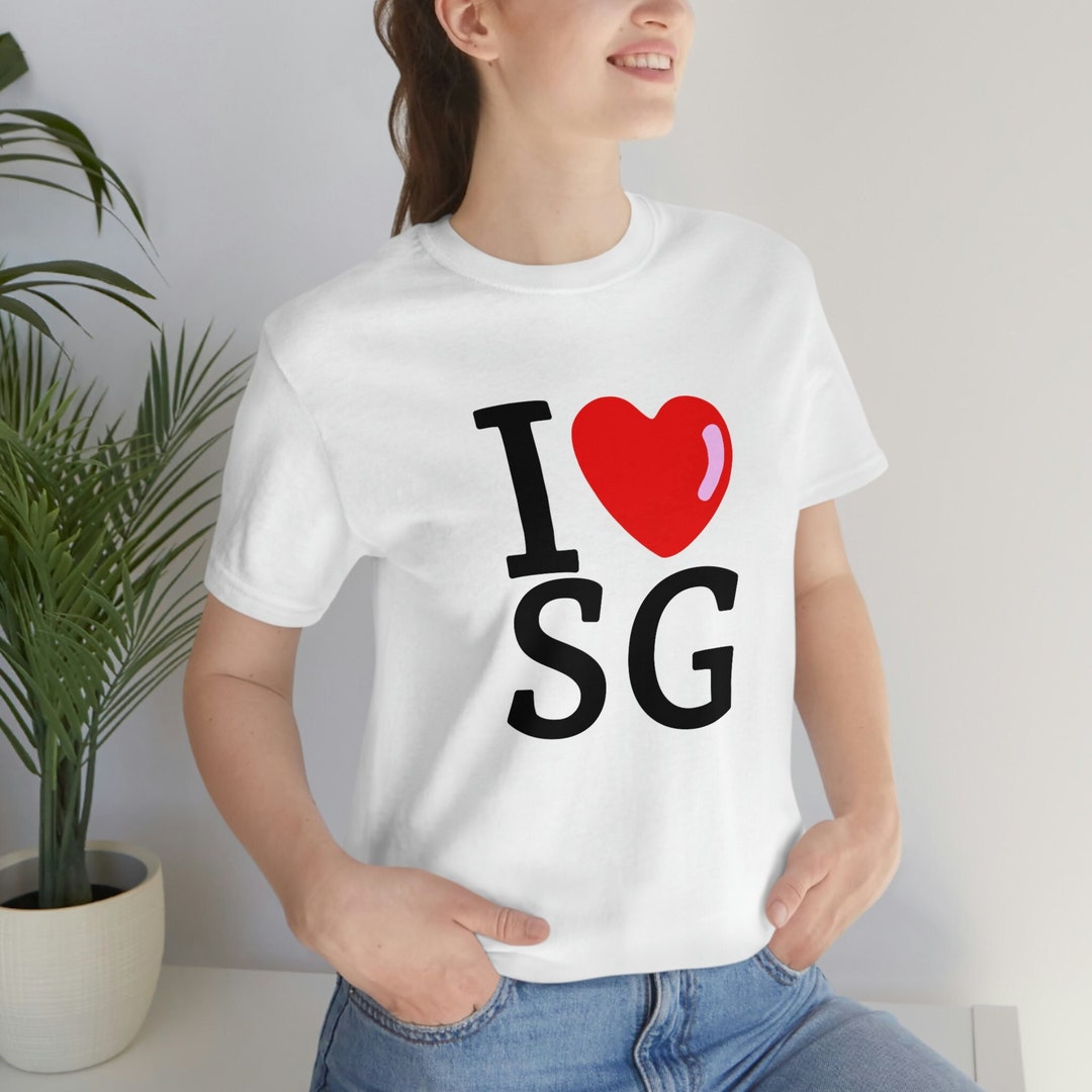 I Love SG Tee, Singapore Minimalist Tshirt, Singapore Minimalist Tee ...