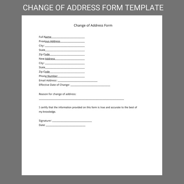 Change of Address - Etsy