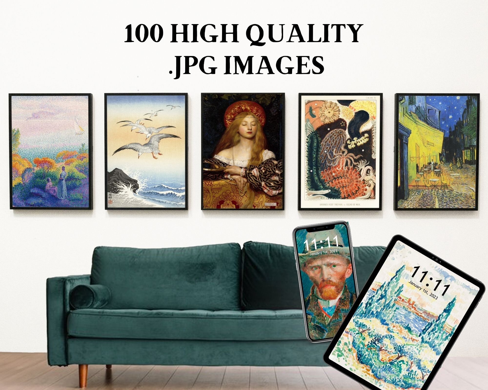 Ultimate Art Lover's Bundle: 100 Printable Wall Art - Famous Paintings ...
