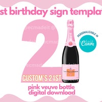 Custom Sticker Design Round Sticker Perfect for Birthdays, 21st Party ...