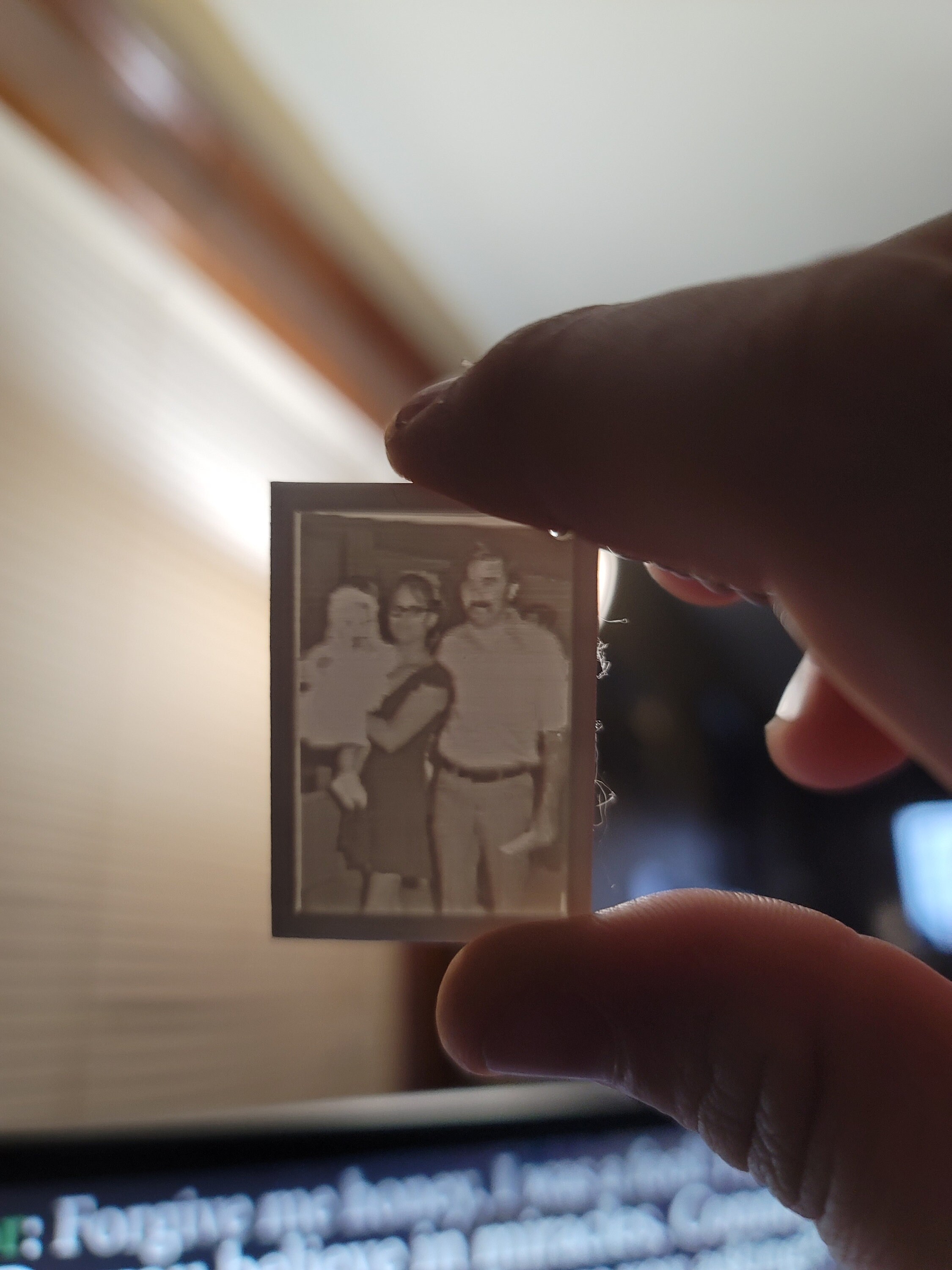 3D Printed Custom Lithophane Photo Keychains - Etsy