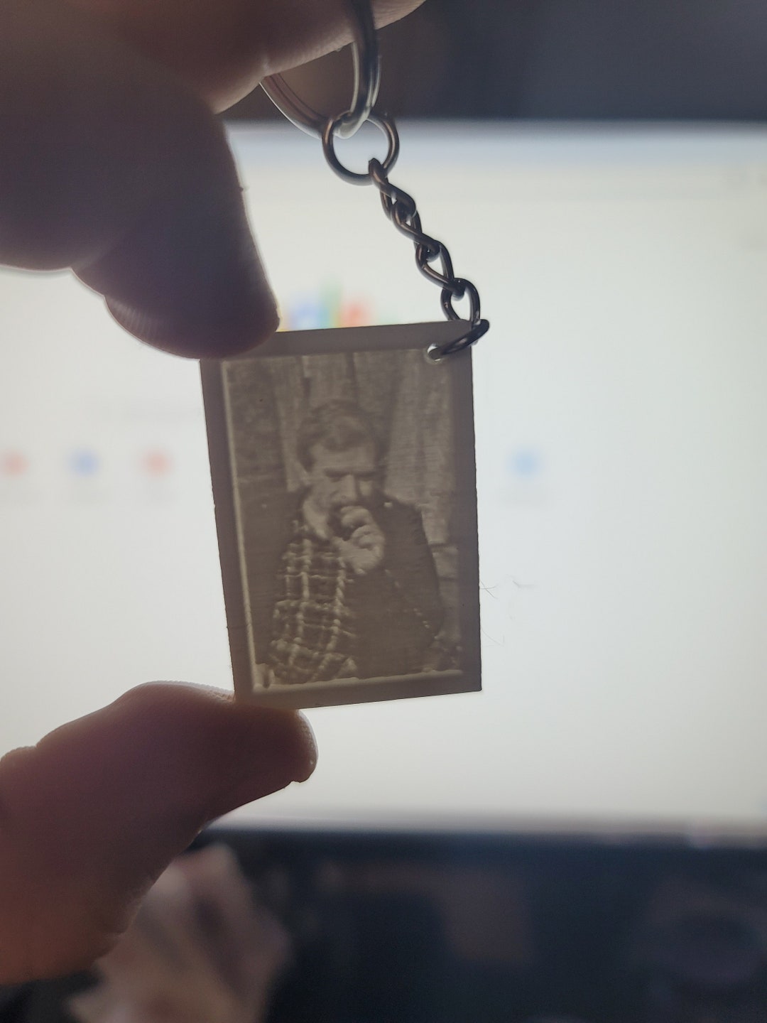 3D Printed Custom Lithophane Photo Keychains - Etsy