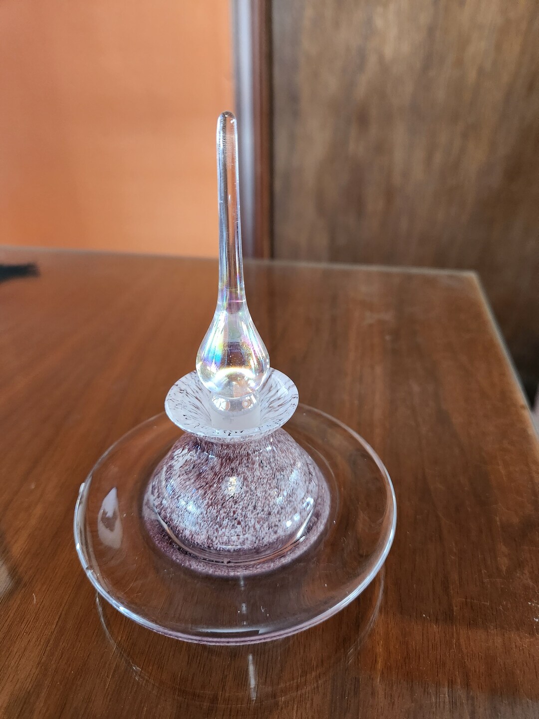 Beautiful and Unique Saturn Shaped Purple Speckled Center Perfume ...