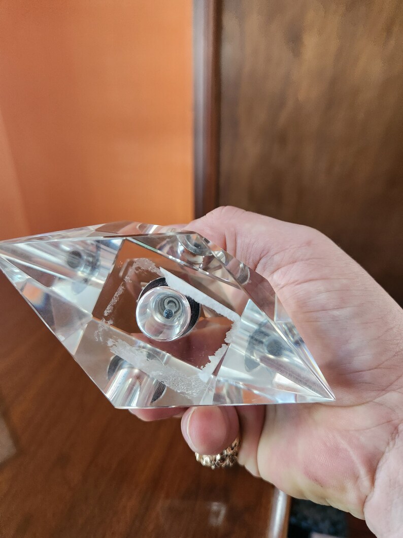 Beautiful Triangular Pressed Glass Perfume Bottle - Etsy
