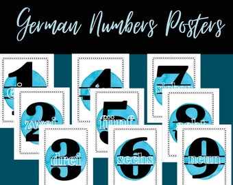 German Numbers Poster - Etsy