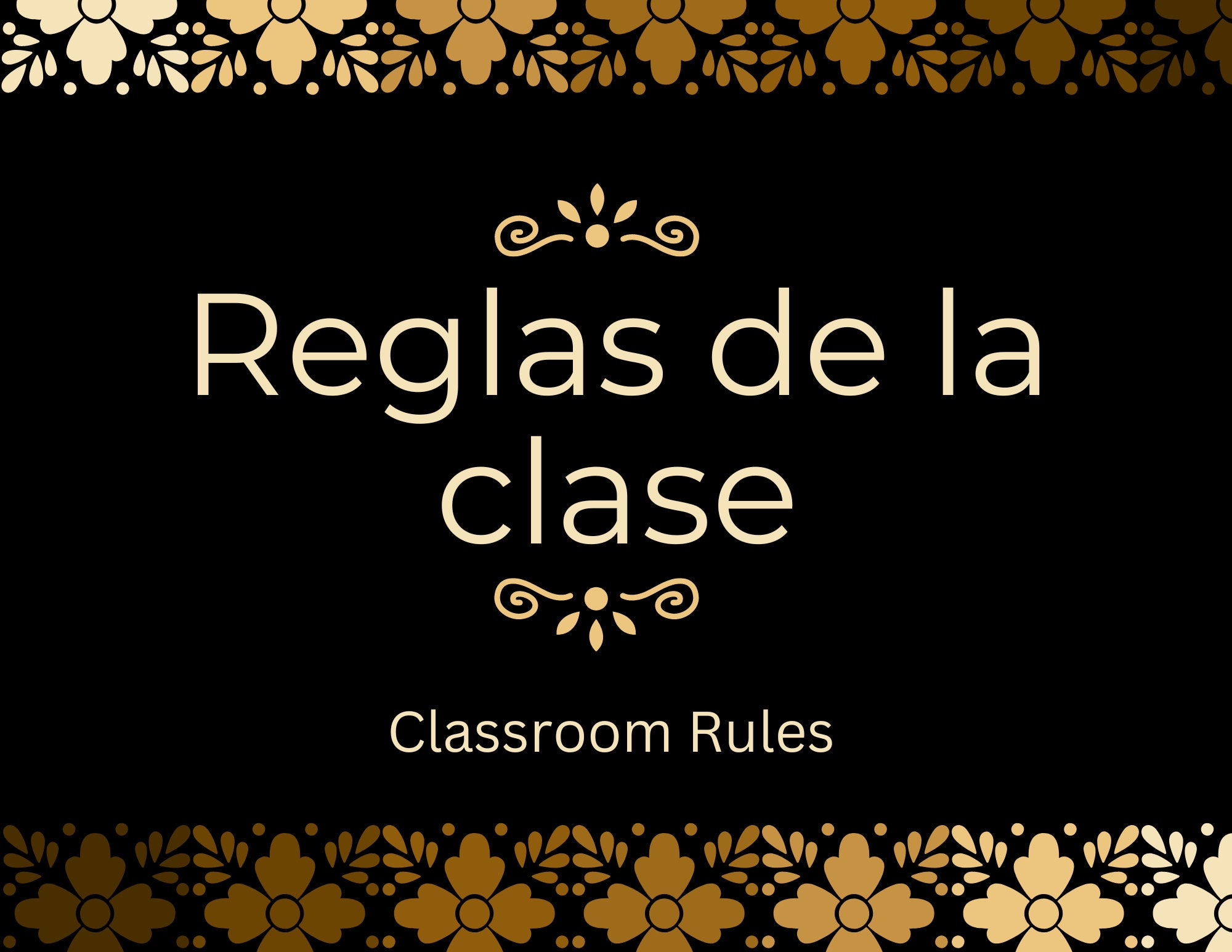 Spanish Printable Classroom Rules Poster Set 0 - Etsy