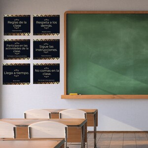 Spanish Printable Classroom Rules Poster Set 0 - Etsy