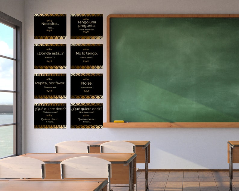 Spanish Printable Classroom Expressions Poster Set - Etsy