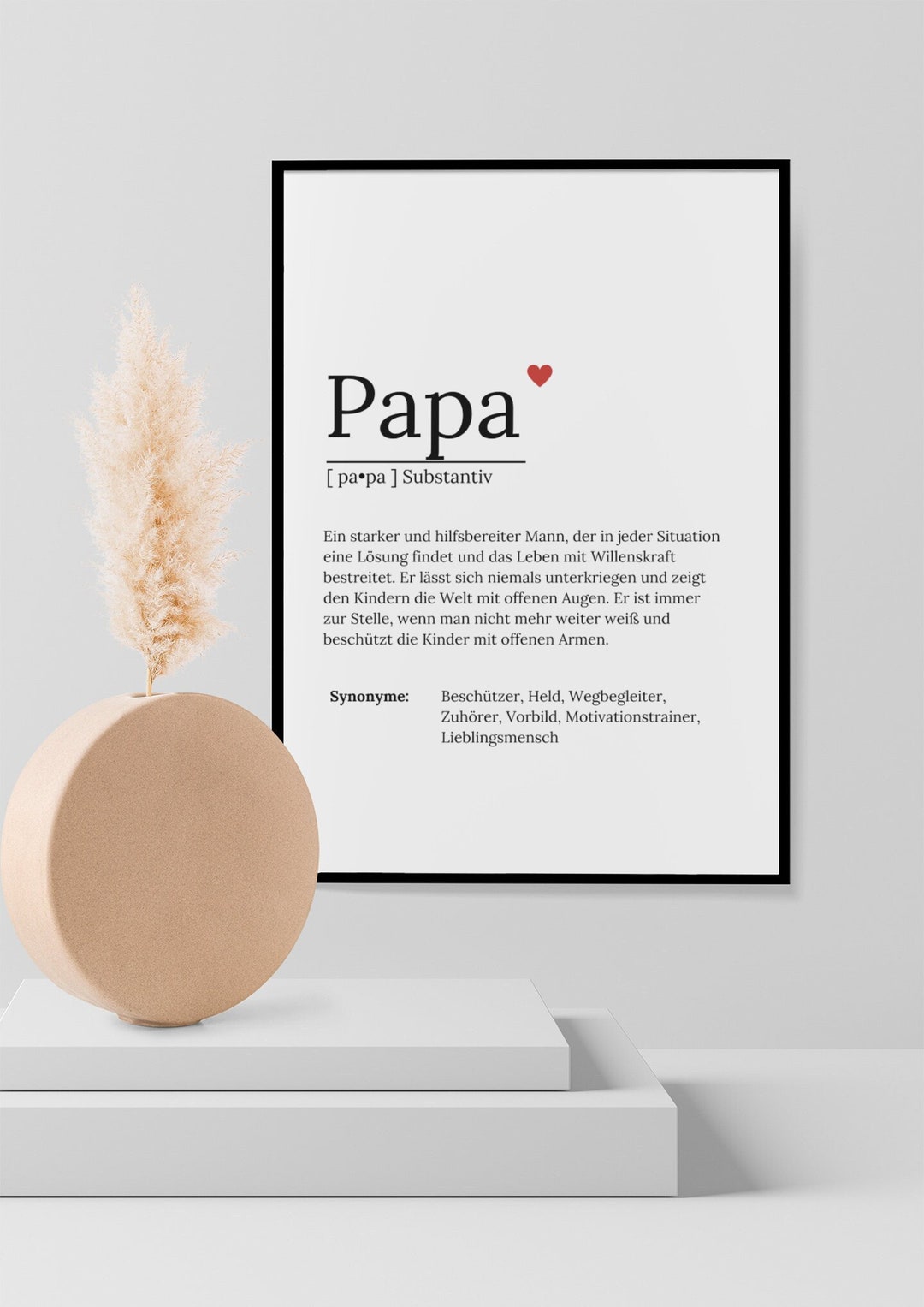 Definition "dad", A4, Instant Download, Gift Dad, Dad Meaning, Best Dad ...