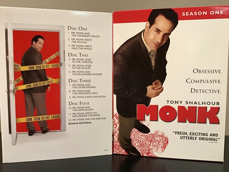 MONK the Complete First Season DVD, 4 Disc Boxed Set - Etsy