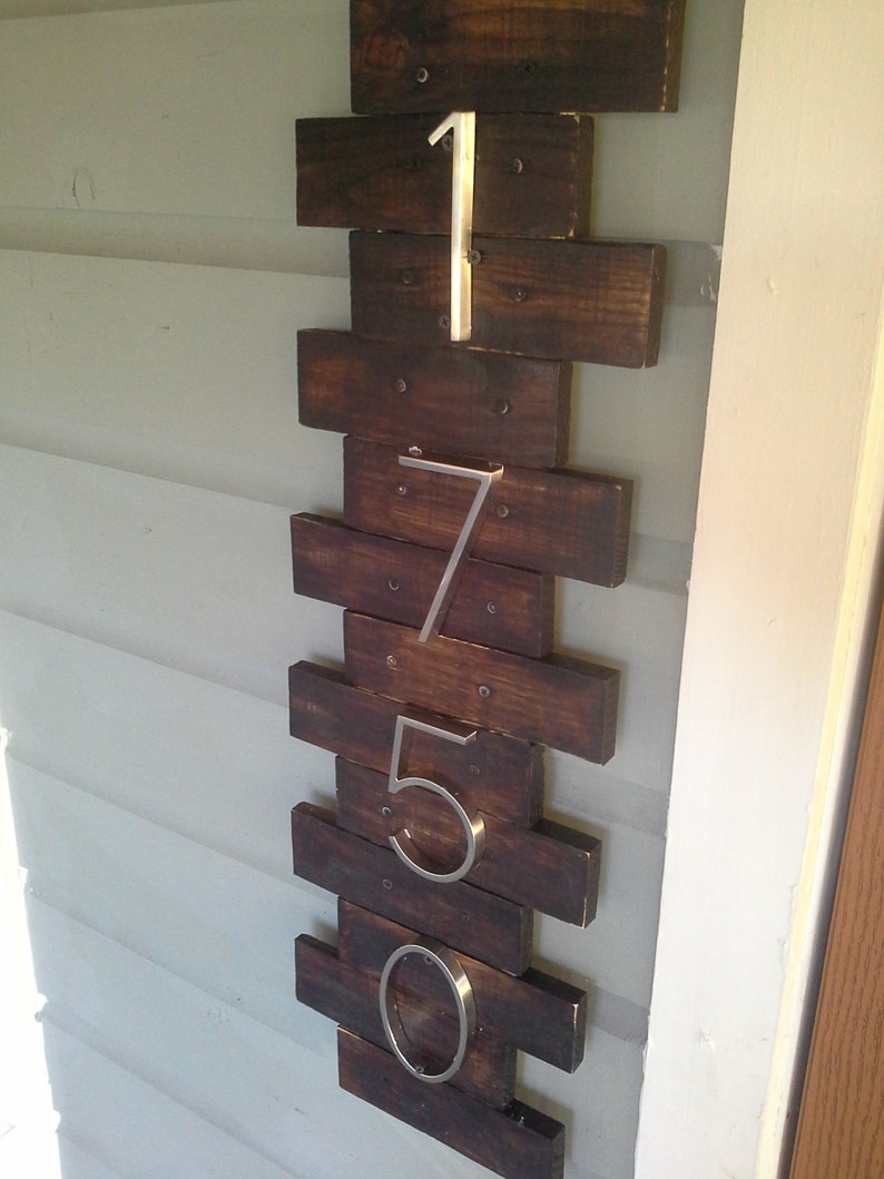 Rustic House Number Sign: Wood Address Plaque - Etsy