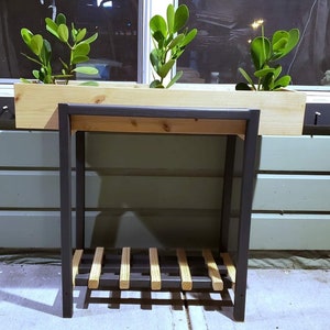 Modern Cypress Raised Box Planter With Shelf (30"l X 10"w X 30"h) - Etsy