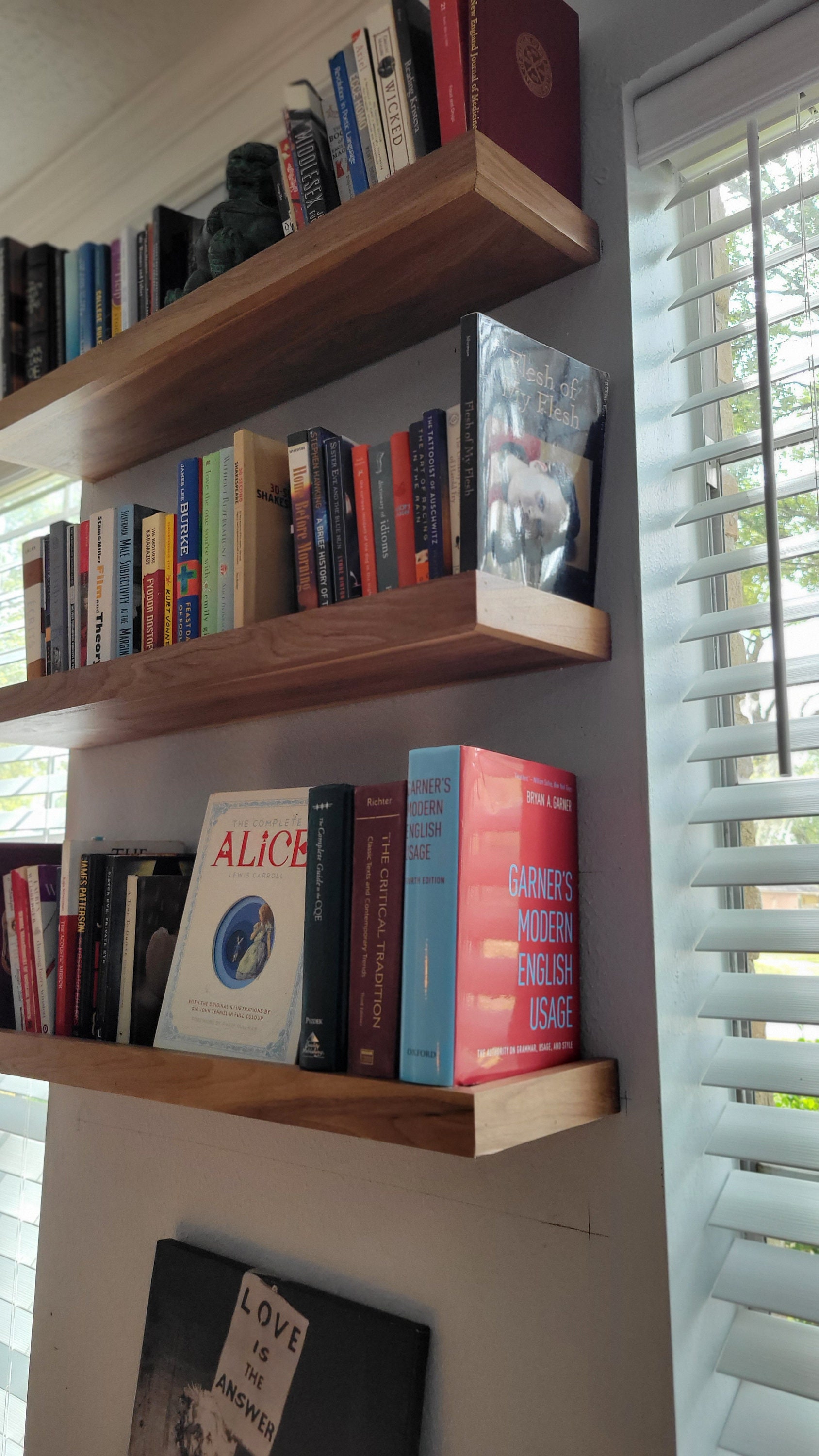 Walnut Floating Shelves, Modern Bookshelves, Cherry, White Oak - Etsy