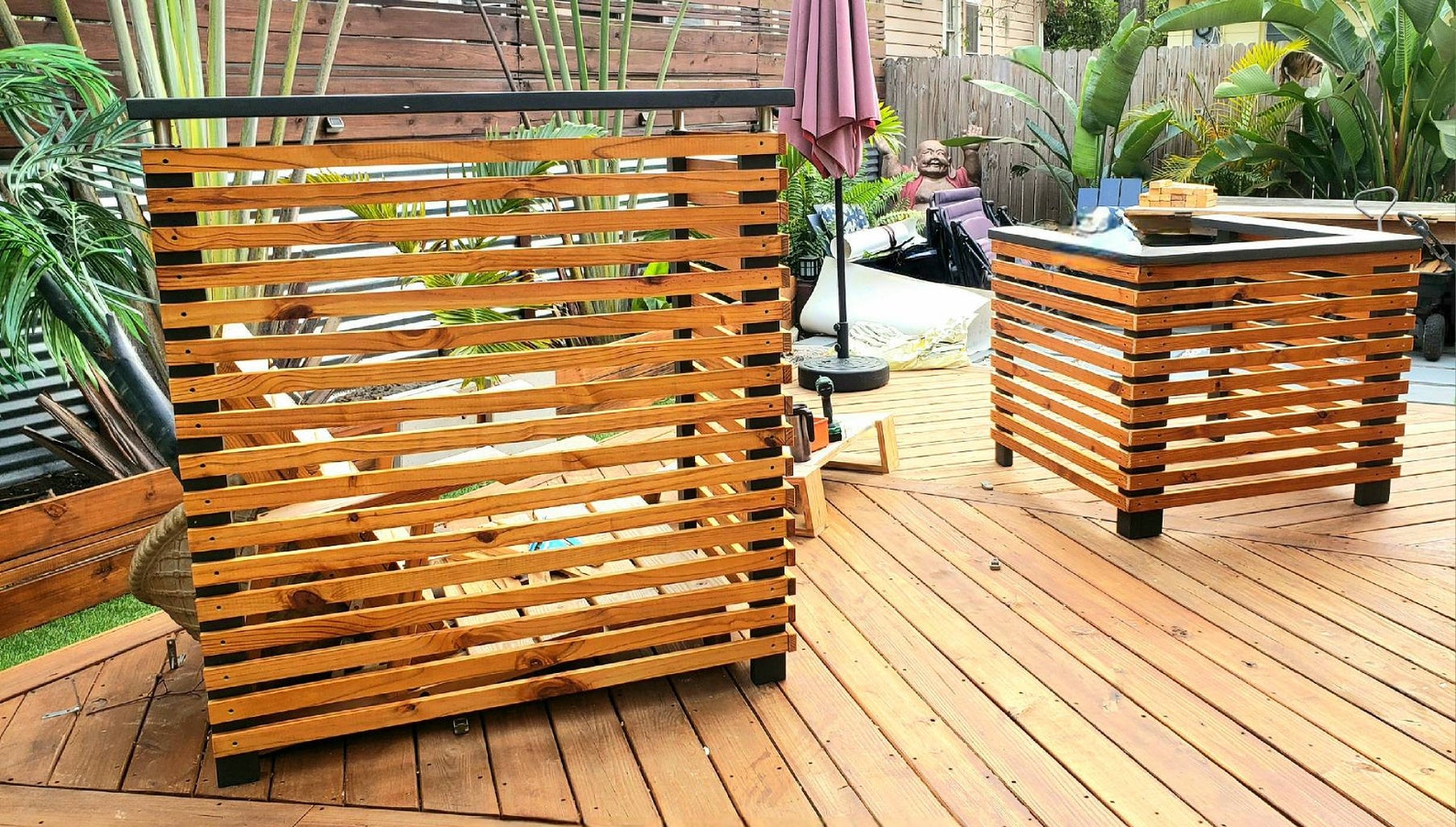 Custom Made Modern Outdoor Screen for AC Unit, Pool/sprinkler Equipment ...