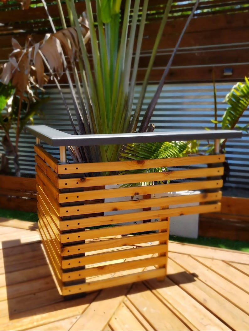 Custom Made Modern Outdoor Screen for AC Unit, Pool/sprinkler Equipment ...