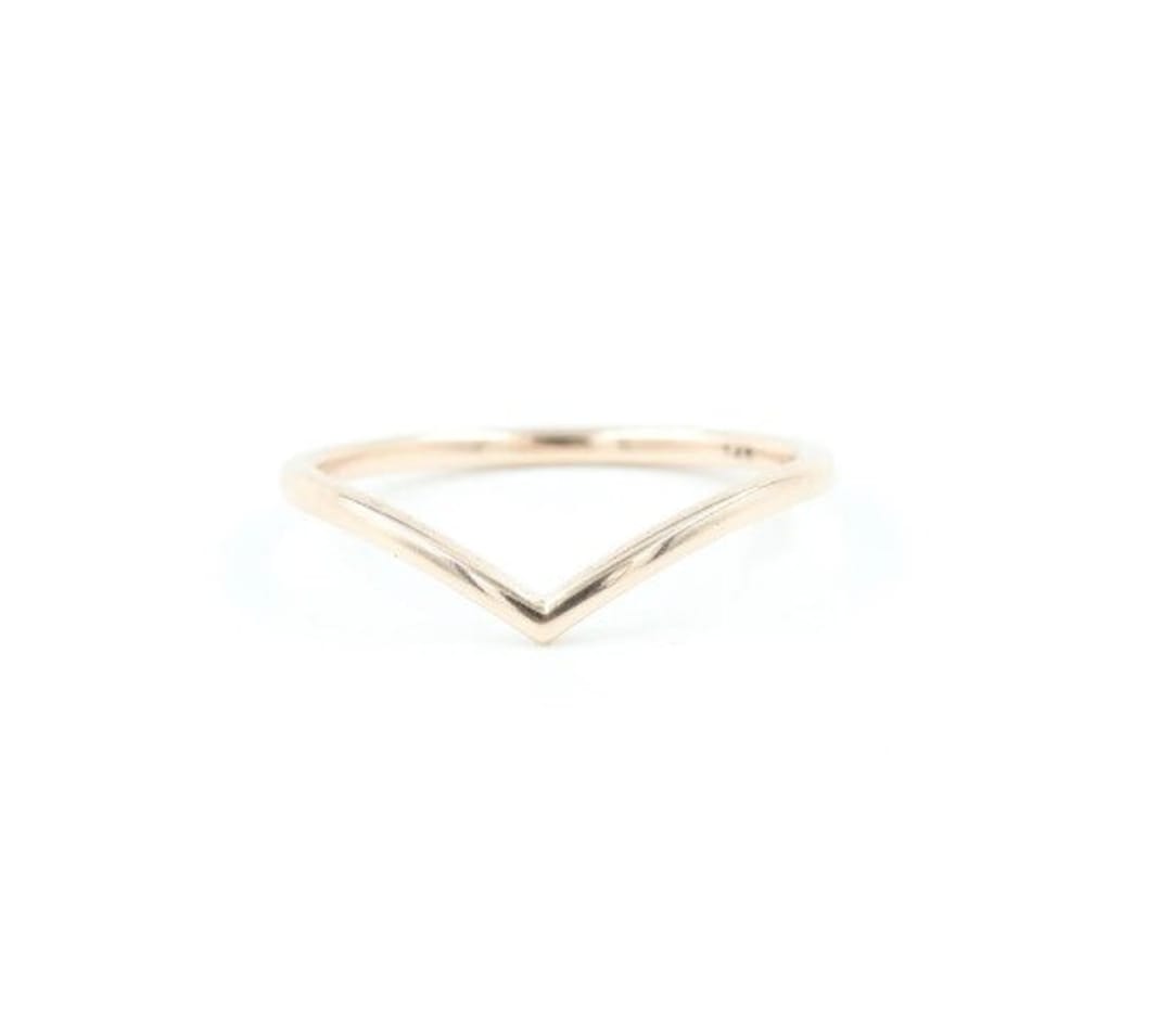 V Shape Gold Ring - Etsy