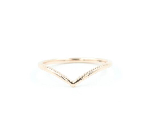 V Shape Gold Ring - Etsy