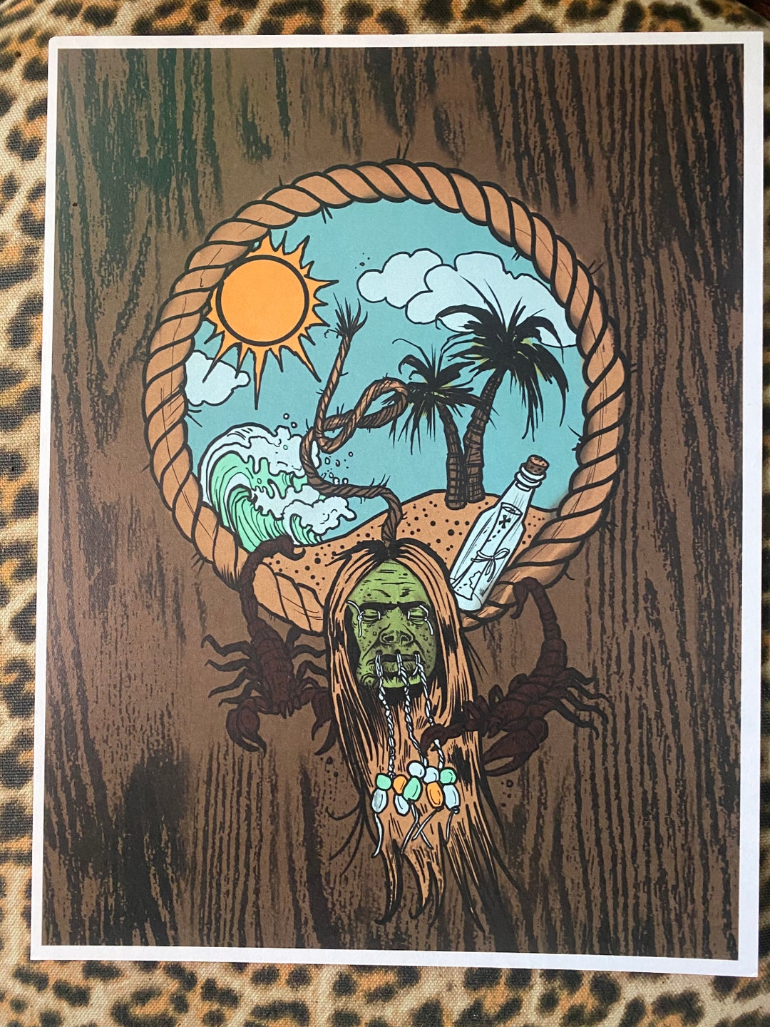 Shrunken Head Porthole Print - Etsy
