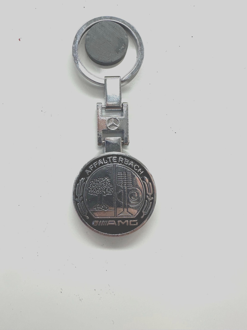 Mercedes Benz 3D New Metal Car Key Chain Ring AMG Style - Black Inlay ...