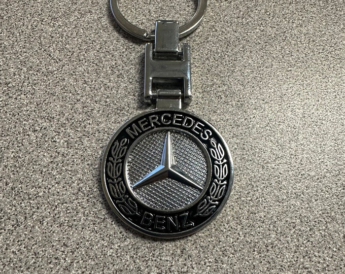 Mercedes Benz 3D New Metal Car Key Chain Ring W/ Black Inlay - Etsy