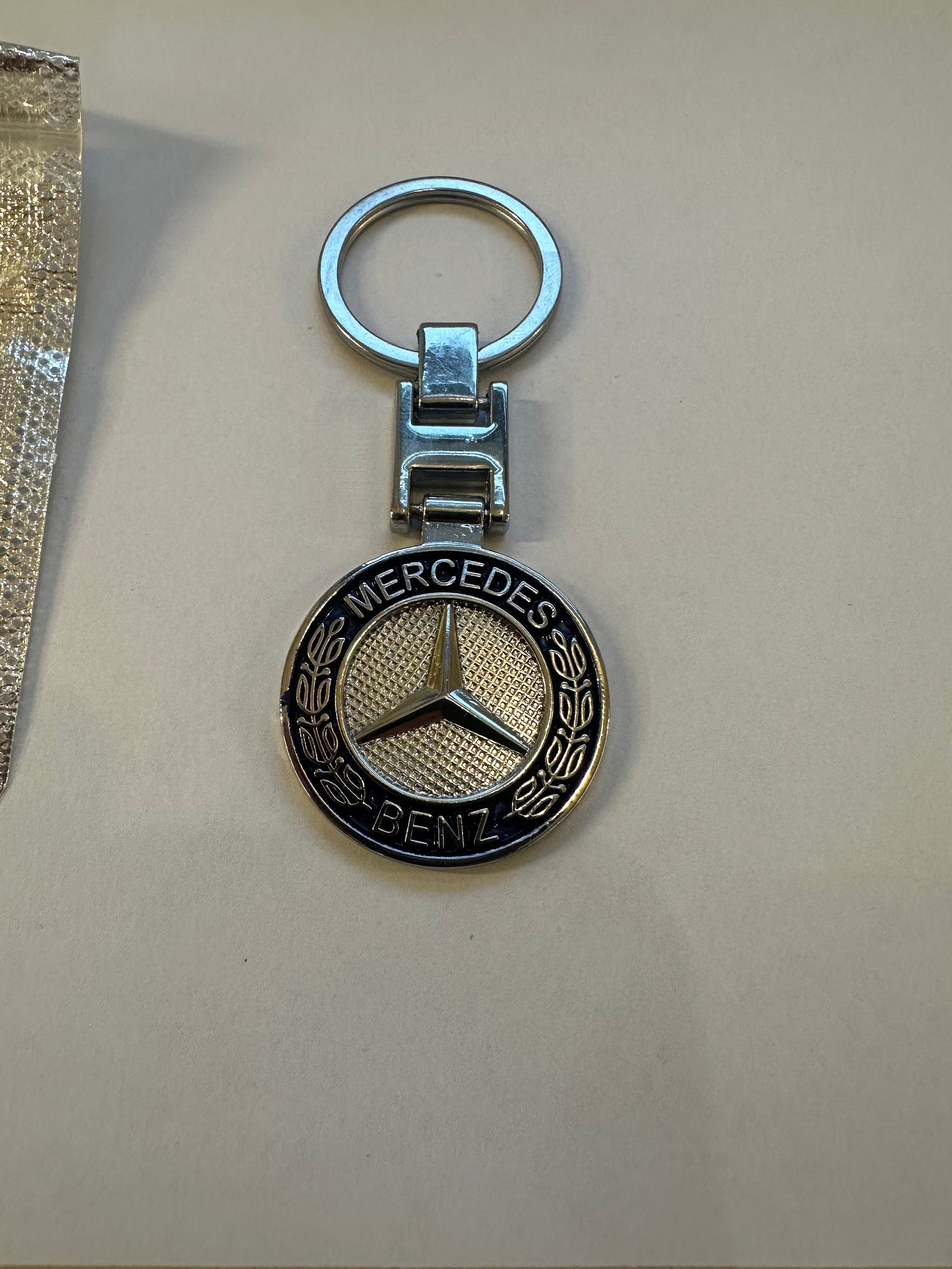 Mercedes Benz 3D New Metal Car Key Chain Ring W/ Blue Inlay - Etsy