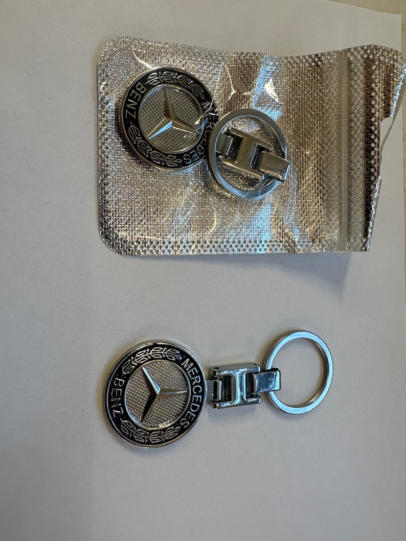 Mercedes Benz 3D New Metal Car Key Chain Ring W/ Black Inlay - Etsy