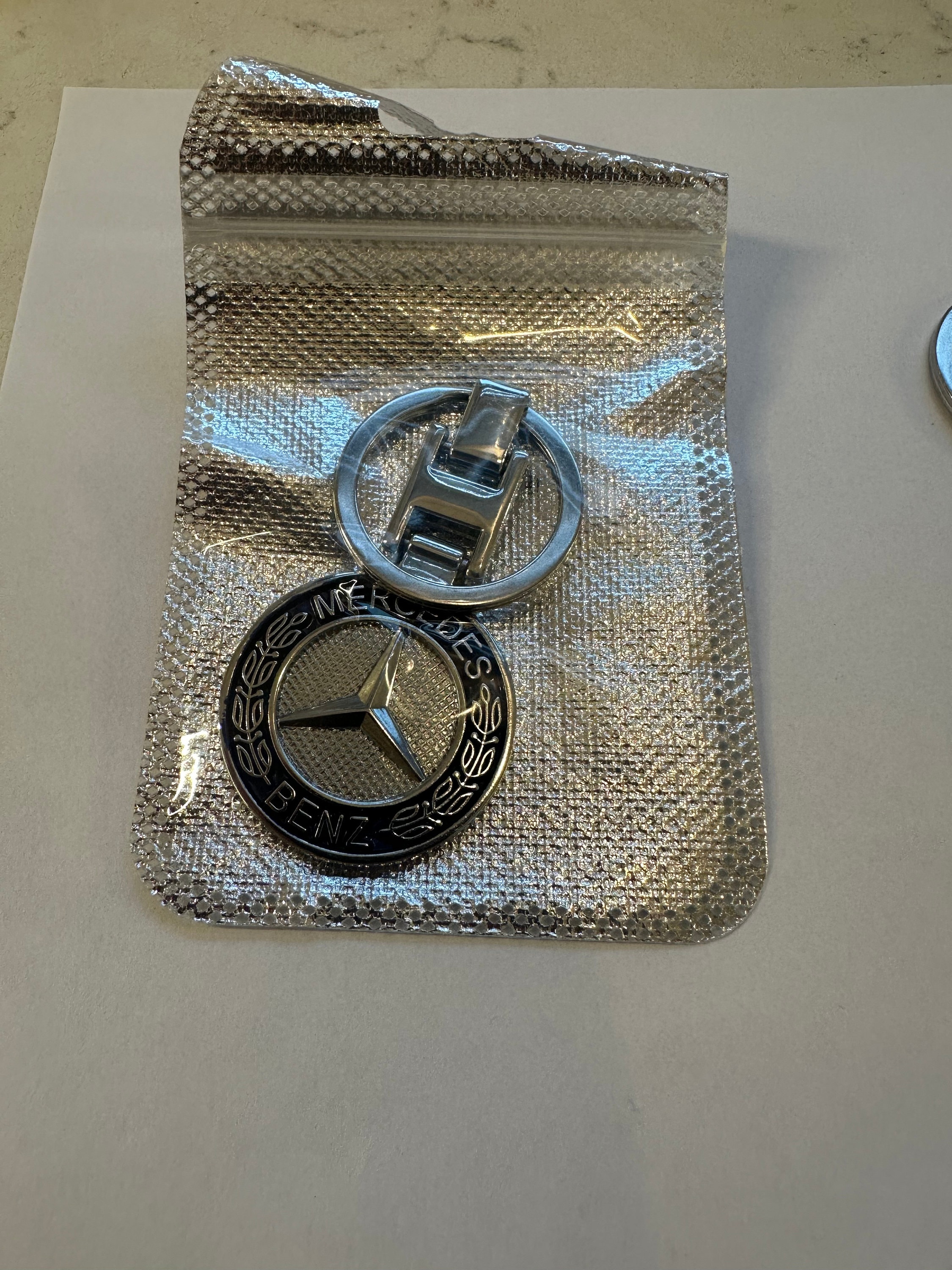 Mercedes Benz 3D New Metal Car Key Chain Ring W/ Blue Inlay - Etsy