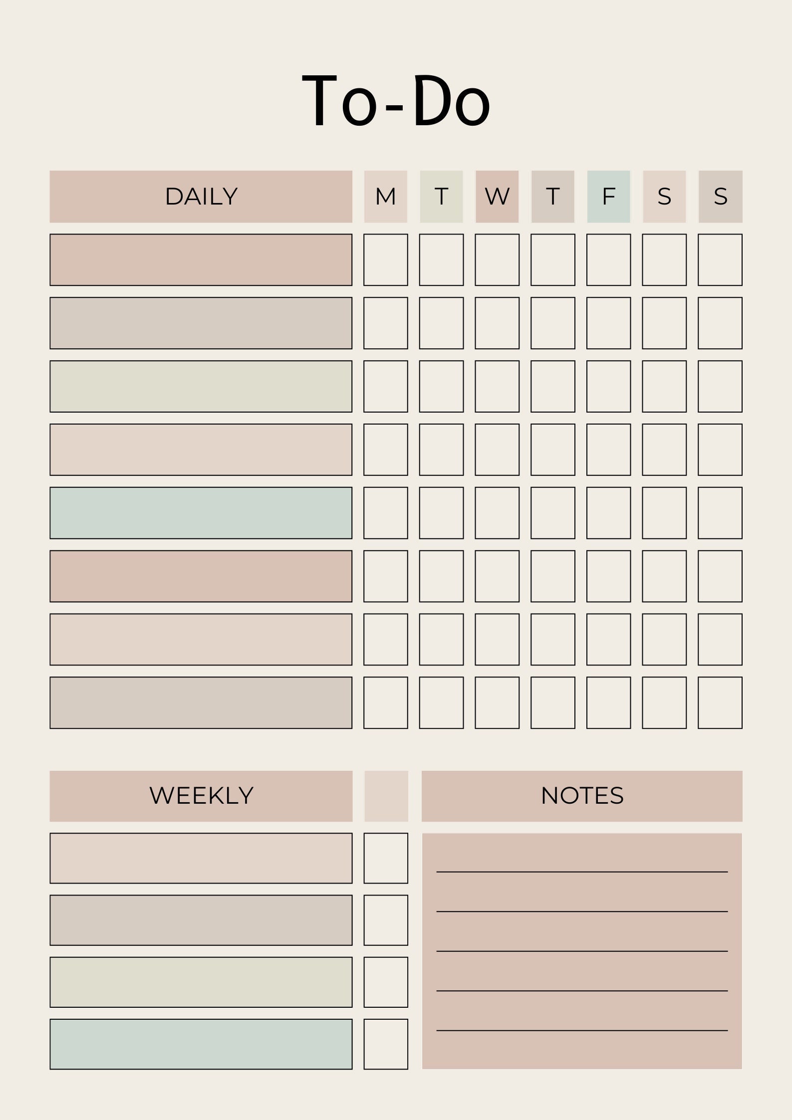 Chore Chart, Daily/weekly Responsibility Chart printable - Etsy