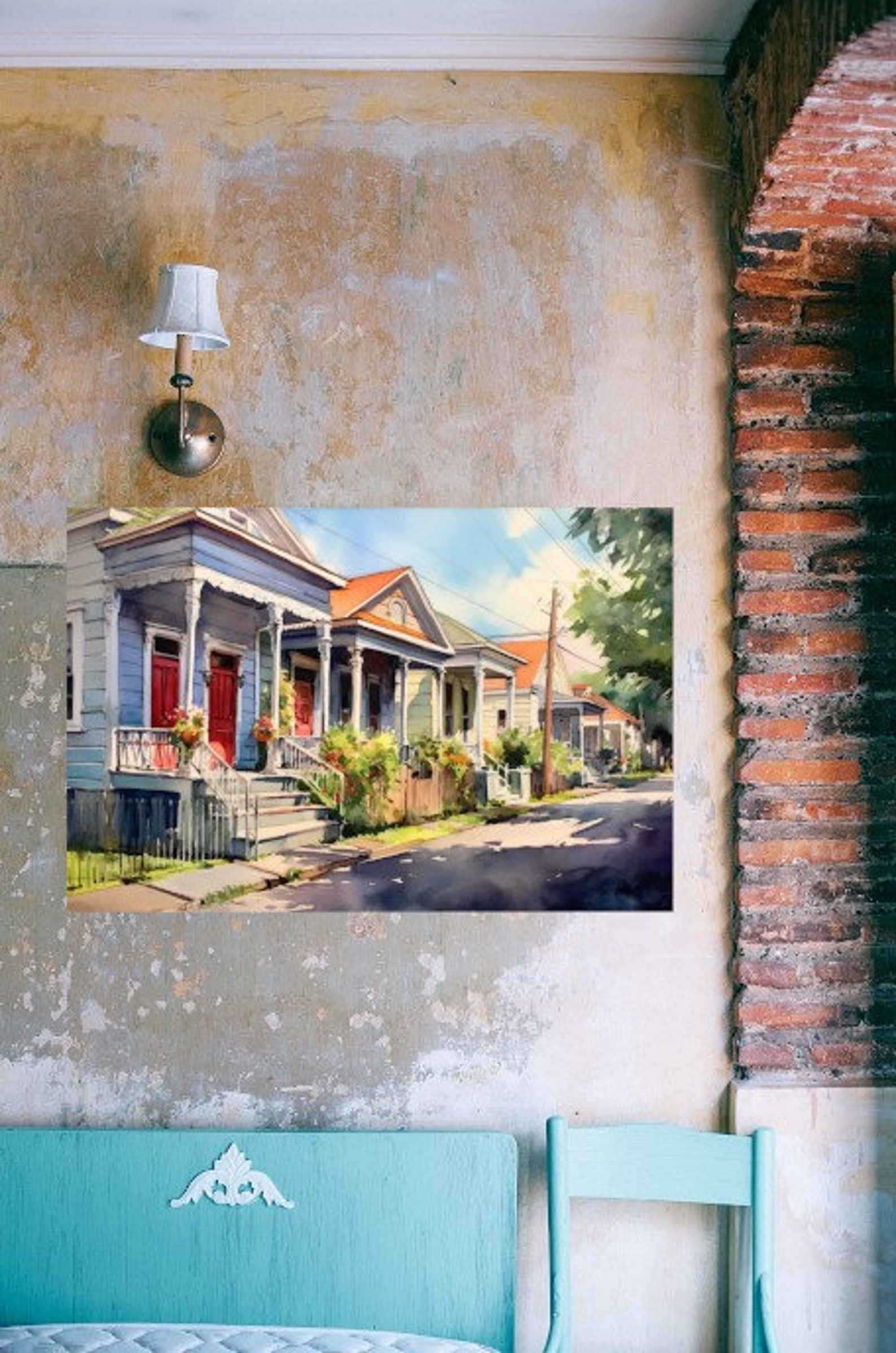 New Orleans Art Print Shotgun Home Watercolor Digital Download French ...