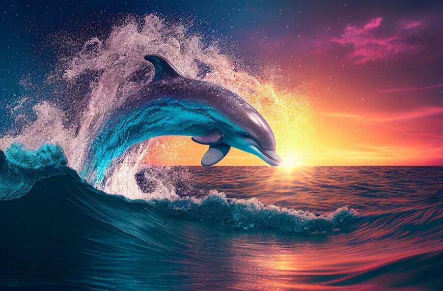 Dolphin Art, Frameable Art, Wall Art, Art Gallery, Cool Art, Poster ...