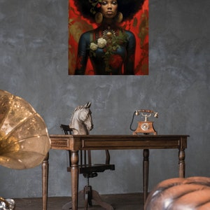 Queen, Black Art, Beautiful Black Woman, African American Art, Poster ...