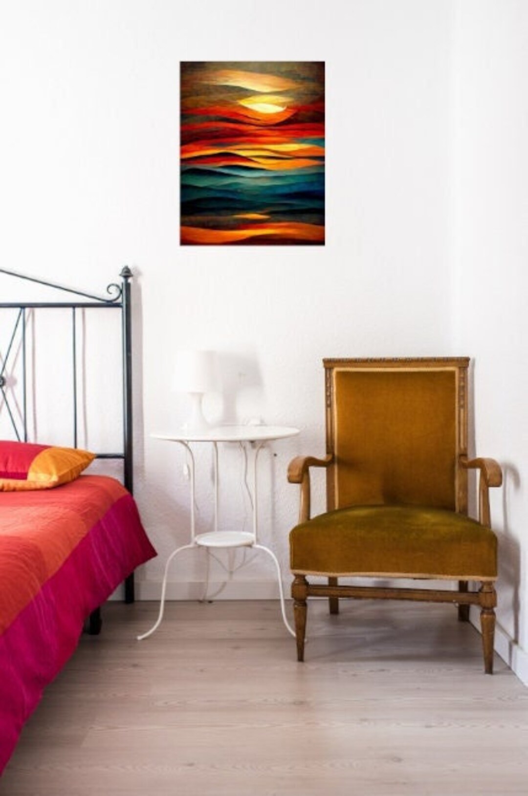 The Sunset Frameable Art, Abstract Art, Wall Art, Paintings, Cool Art ...