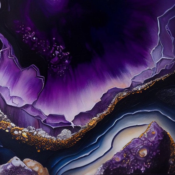 Geode Painting - Etsy
