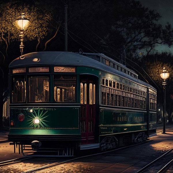 New Orleans Streetcar Poster - Etsy New Orleans Streetcar Poster - Etsy