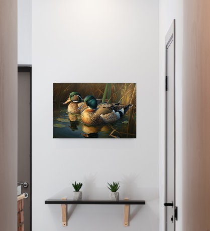Ducks, Duck Art, Mallard Ducks, Nature Art, Duck Hunting, Duck Wall Art ...