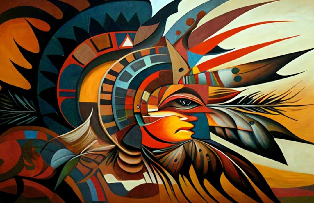 Indigenous, Indigenous Art, Native American, AI Art, Gift, Wall Decor ...